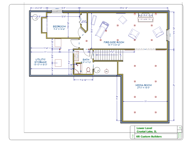 Basement Layout | KR Builders, LLC